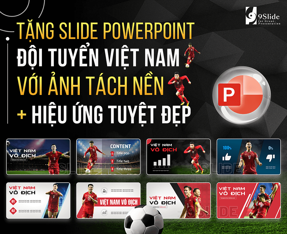 9Slide | Template Powerpoint 80 Slides "Phẳng" - Khóa học thiết kế Slide Powerpoint thuyết trình ...